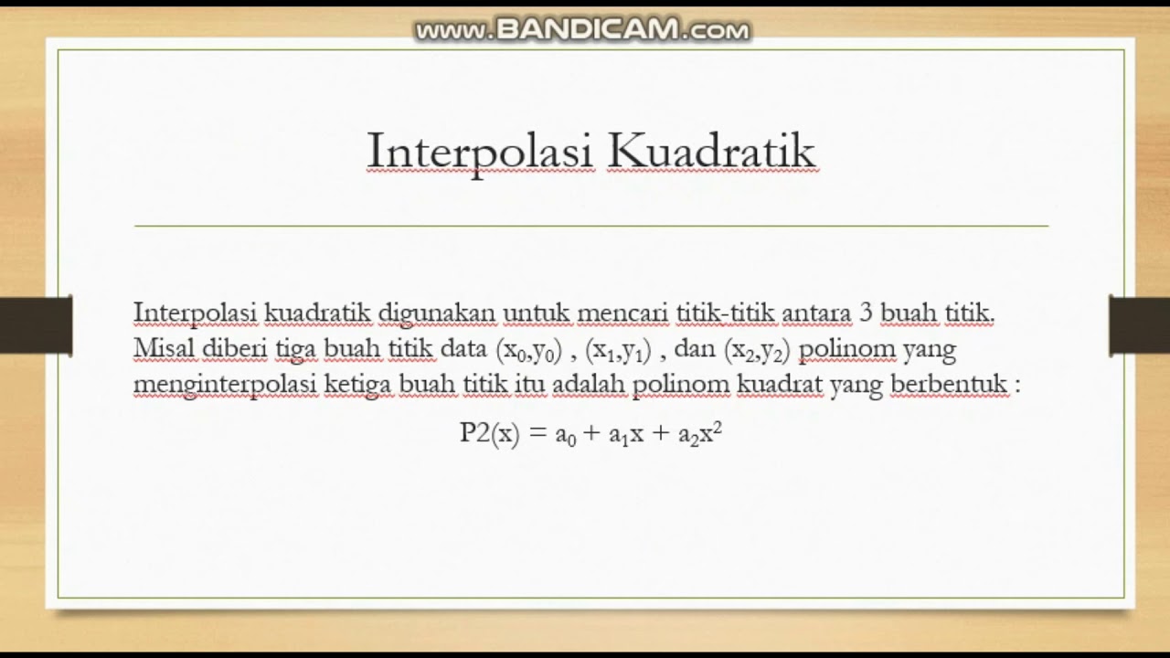 Metode Numerik - INTERPOLASI - YouTube