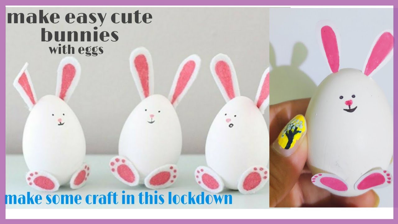 how to make cute bunny rabbit with egg🐰 || make cute rabbit in this ...