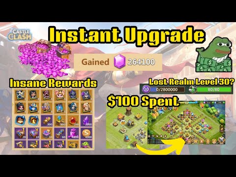Castle Clash | Spending $100 on New Account OP BOOST
