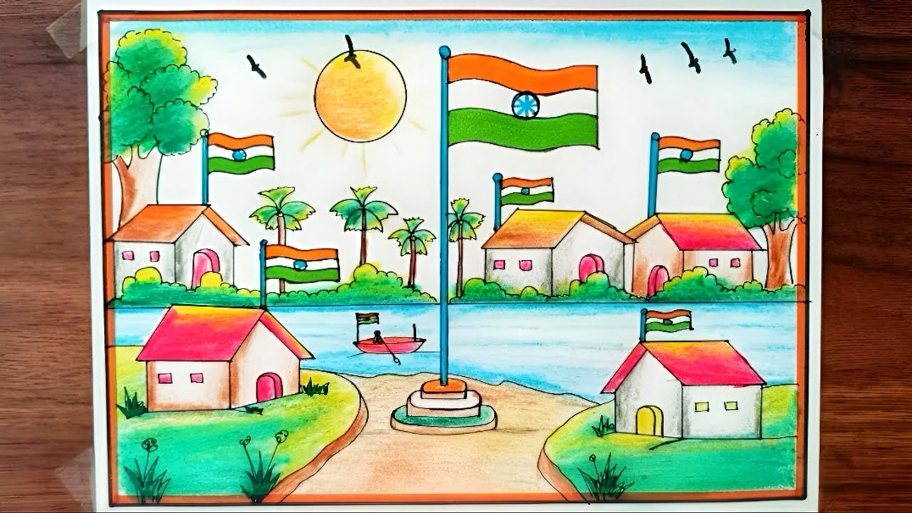 Har Ghar Tiranga Drawing Easy | Independence Day Drawing | Har Ghar ...