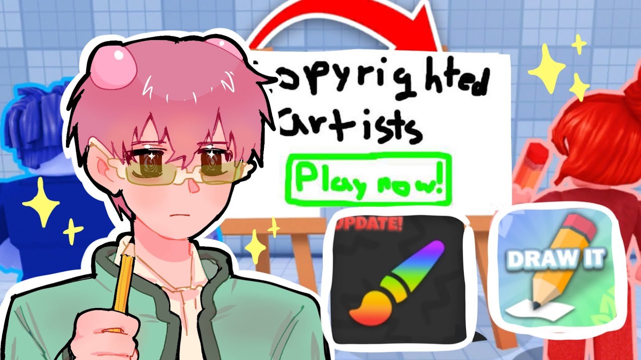 Playing roblox art games - YouTube