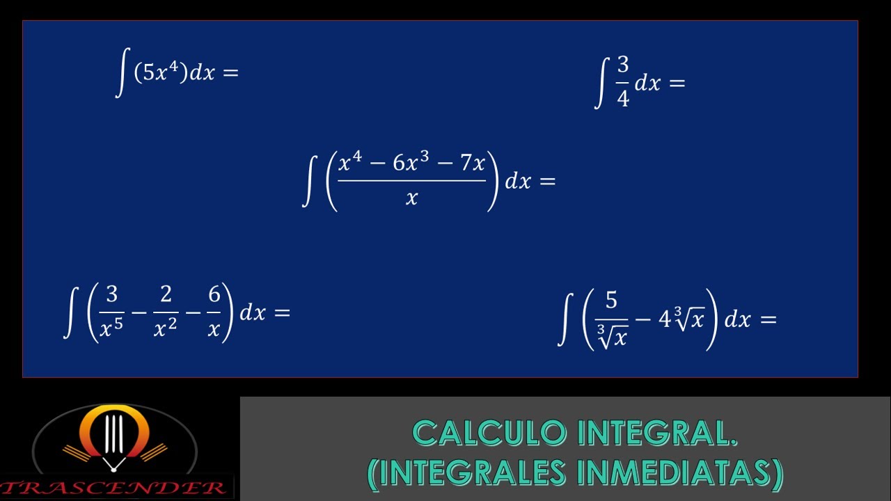 Integrales Algebraicas | Curso de Cálculo Integral| |Ejercicios ...