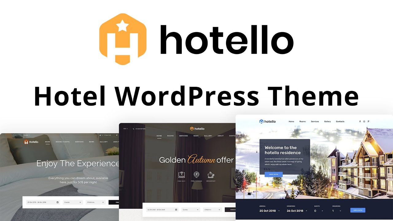 Hotello - Hotel WordPress Theme with Booking System - YouTube