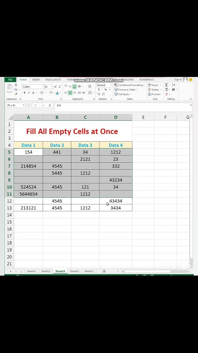 How you can Fill Empty Cell at 1 Shot #shorts #excel #exceltips #tips #tricks #exceltutorial ...