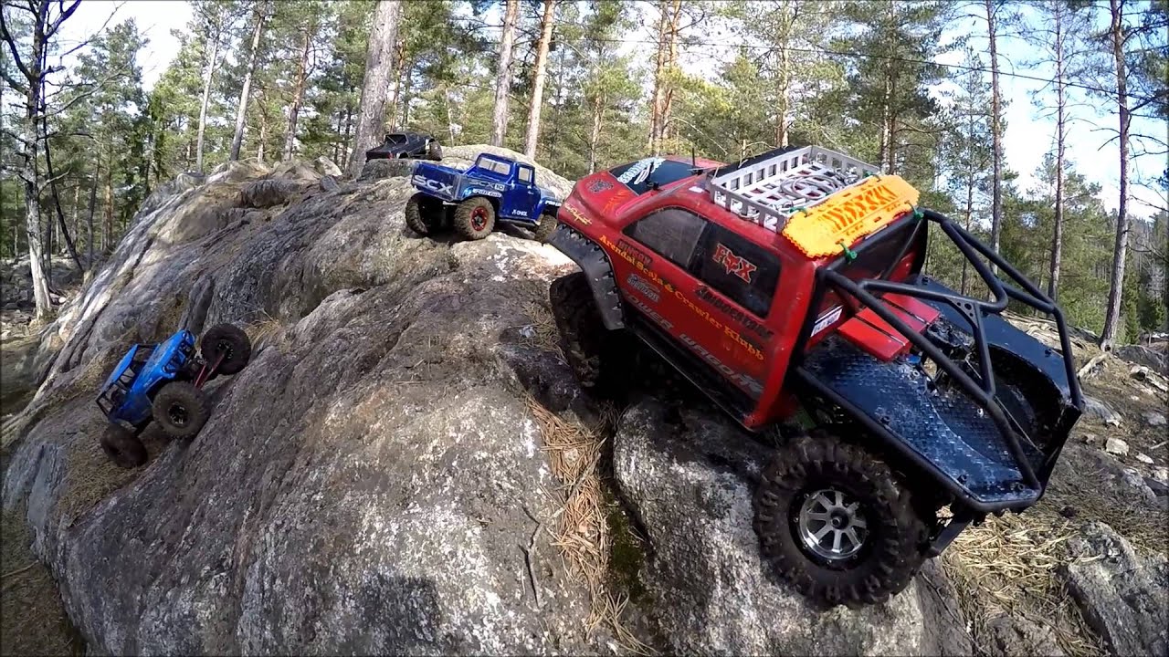 Axial scx10 & wraith, Brokelandsheia - YouTube
