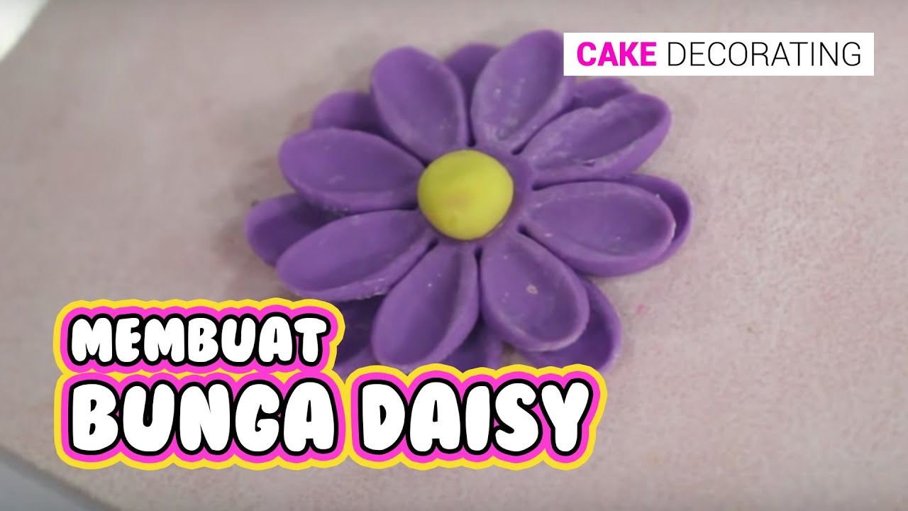 CAKE DECORATING #20 MEMBUAT BUNGA DAISY - YouTube