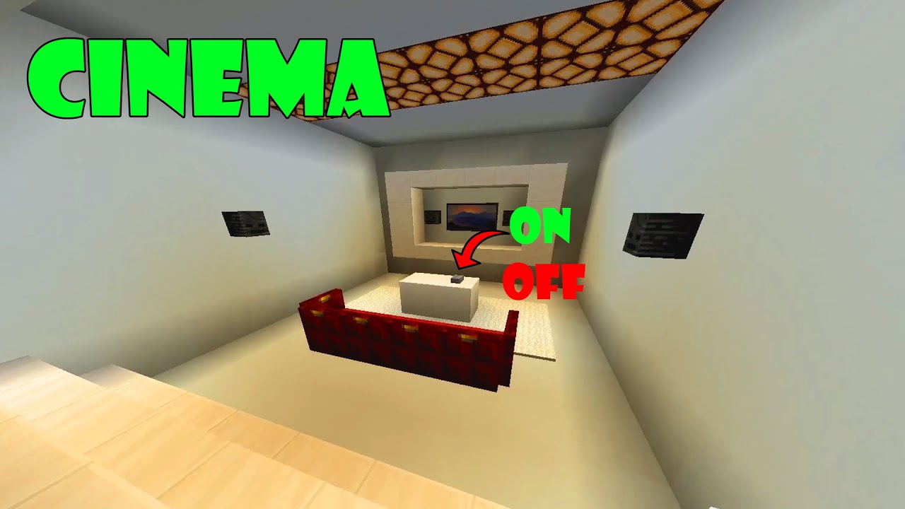 How to make a home cinema in minecraft ? ON/OFF - YouTube