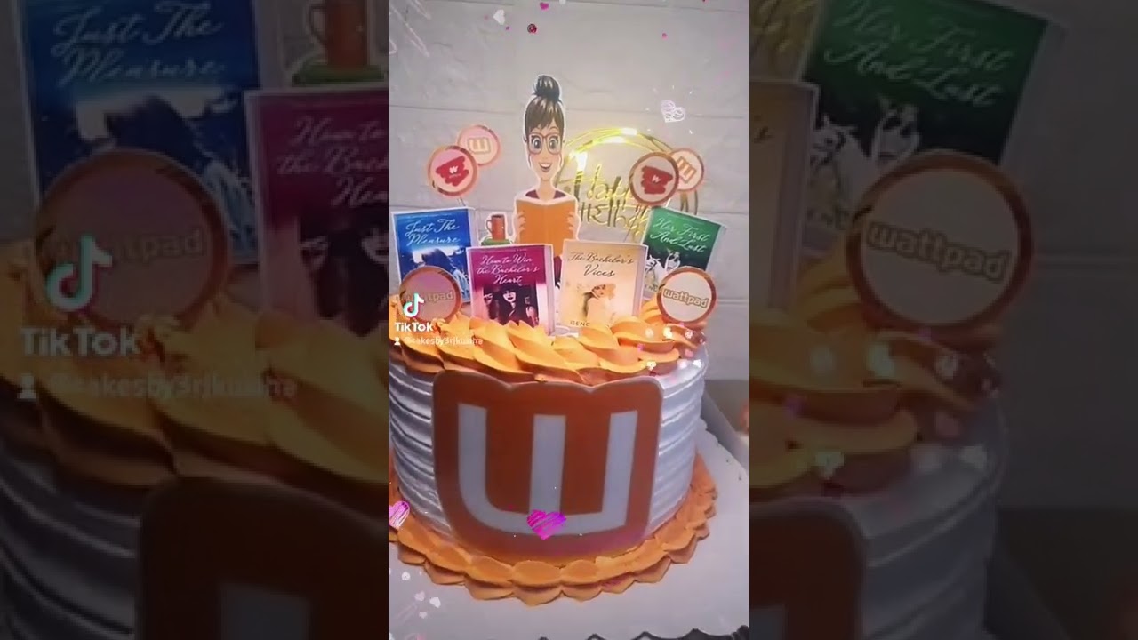Wattpad Theme Cake and Cupcakes - YouTube
