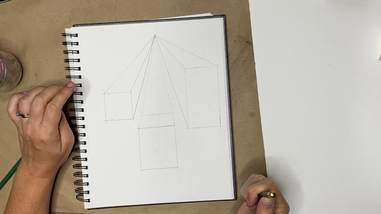 one point perspective cubes - YouTube