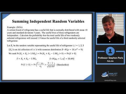 Summing Independent Random Variable (SOA Exam P – Probability – Multivariate Random Variables ...