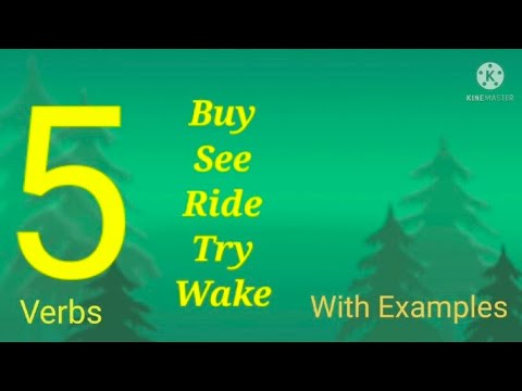 list of verbs-6 with examples. buy/see/ride/try/wake. - YouTube