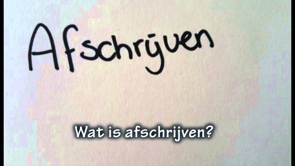 Aflossen en afschrijven - YouTube