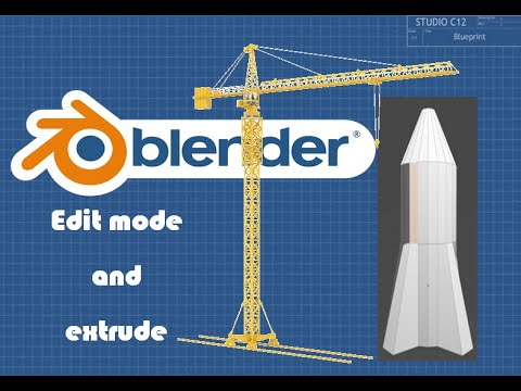 Blender - Edit mode and extrude with instructions - YouTube