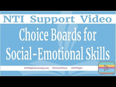 Choice Boards for Social Emotional Skills - YouTube