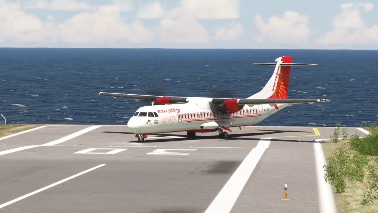 Crazy Takeoff! Air India ATR Struggles to Lift Off from Short Runway ...