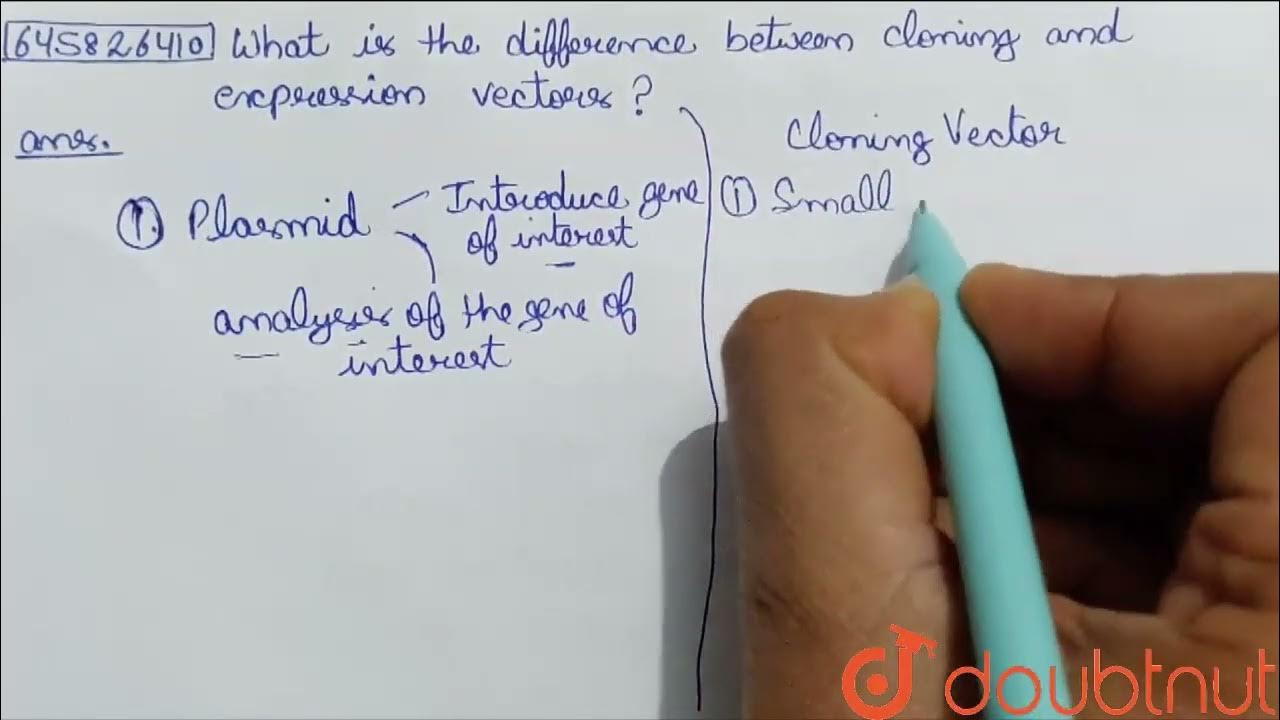 What is the difference between cloning and expression vectors? | CLASS 12 | PRINCIPLES AND PROCE ...