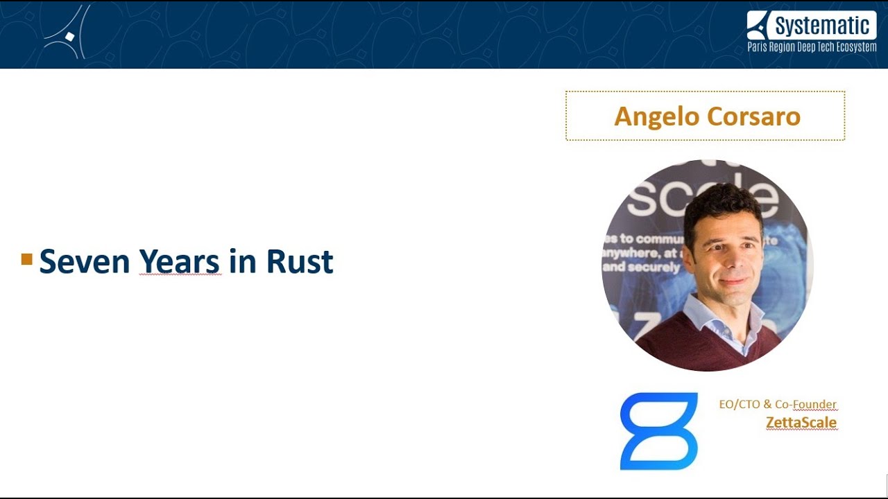 RUST PARIS 2024_09_Angelo Corsaro_ZettaScale - YouTube