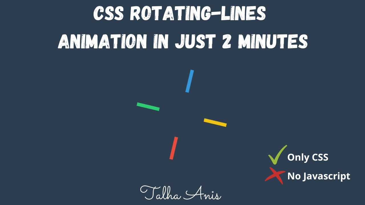CSS Rotating-Lines Animation In Less than 2 minutes! - YouTube