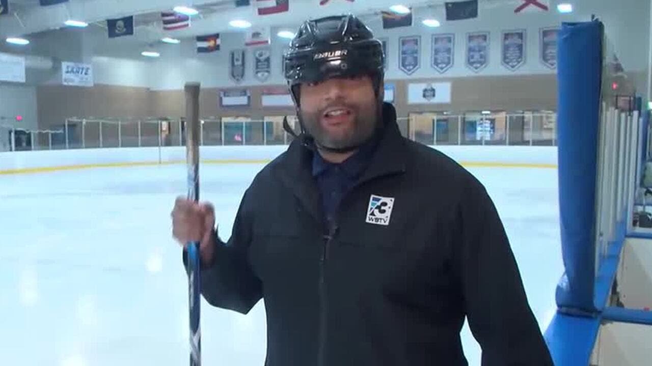Learning to play hockey at Extreme Ice Center - YouTube