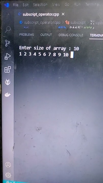 subscript operator in c++ - YouTube