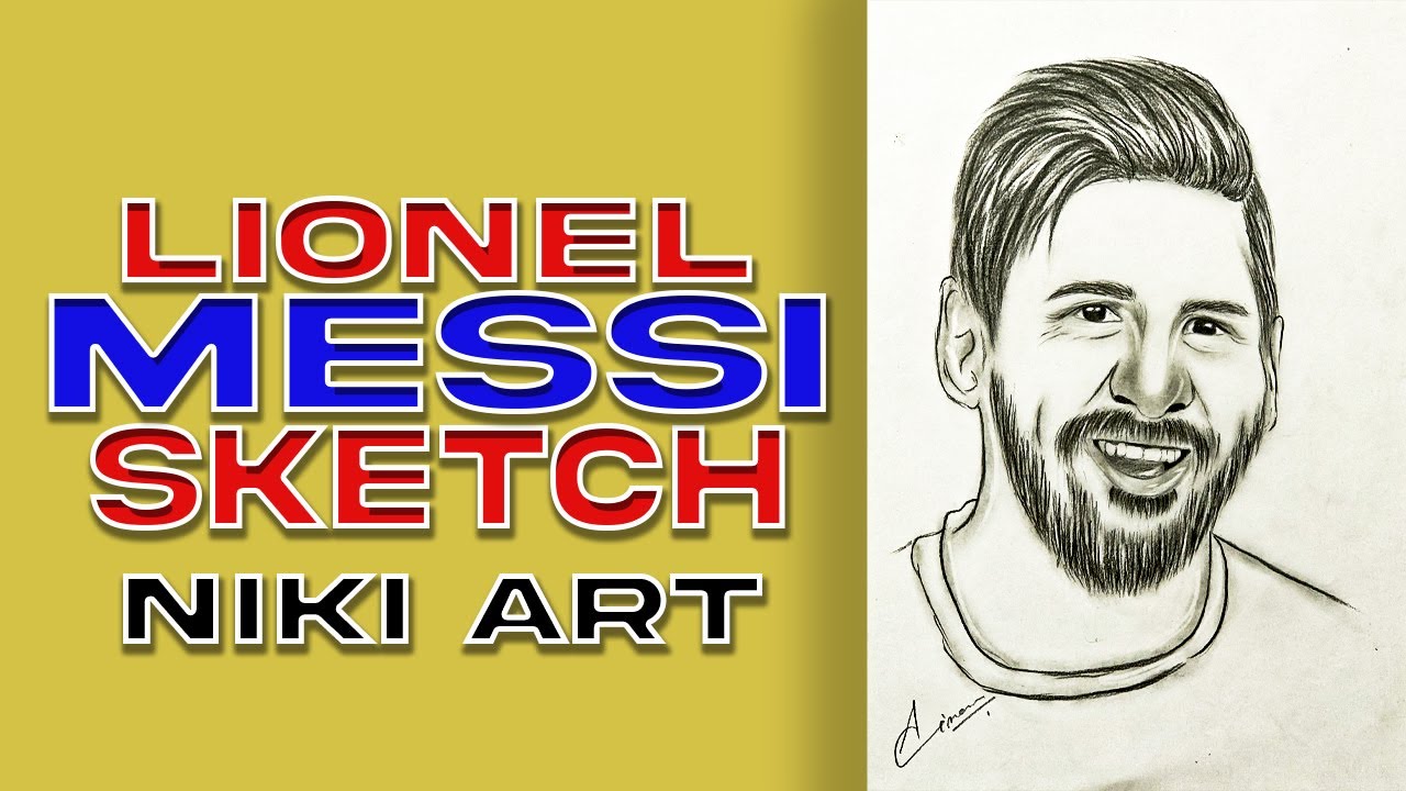 Pencil Drawing of Lionel Messi Easy pencil sketch |Messi World best ...