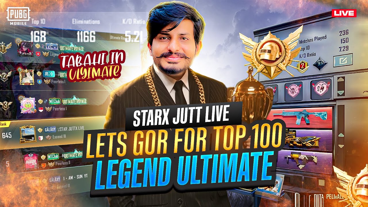 ULTIMATE ROYAL COME BACK FINALY | STARxJUTTLIVE | PUBG MOBILE - YouTube