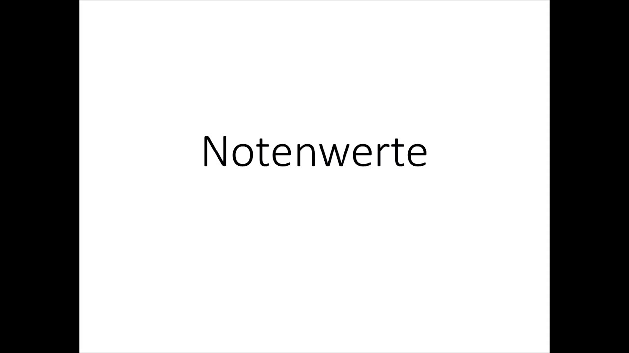 Musik: Notenwerte und Pausen kurz und einfach erklärt - YouTube