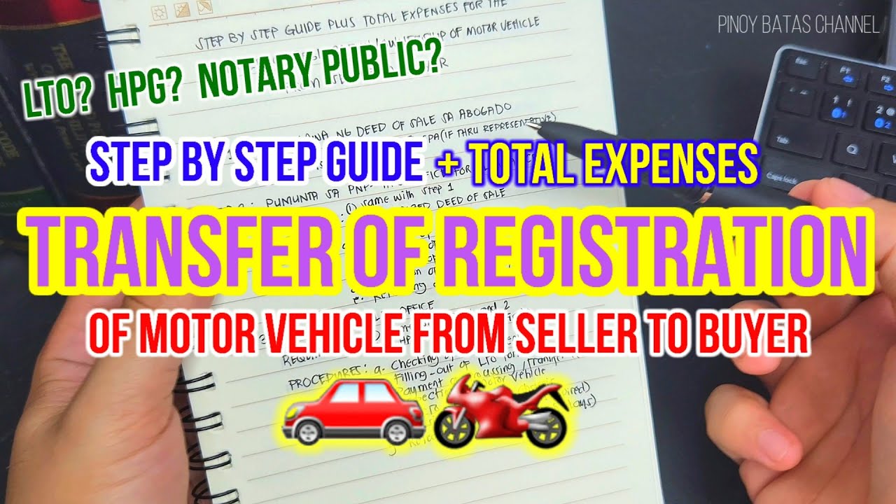 STEP BY STEP GUIDE AND TOTAL EXPENSES FOR THE TRANSFER OF REGISTRATION ...