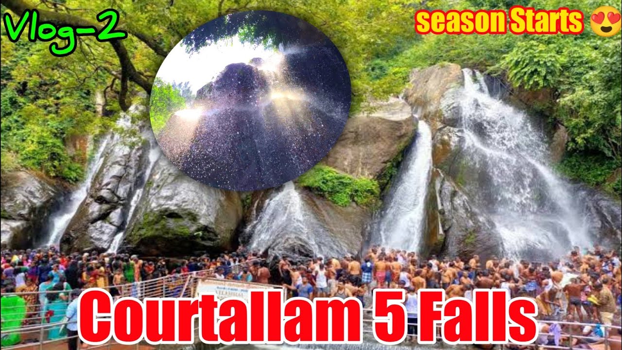 Courtallam 5 falls season 😍😍🌊🌊| amazing experience 😍 🏻 | Vlog-2 |one ...