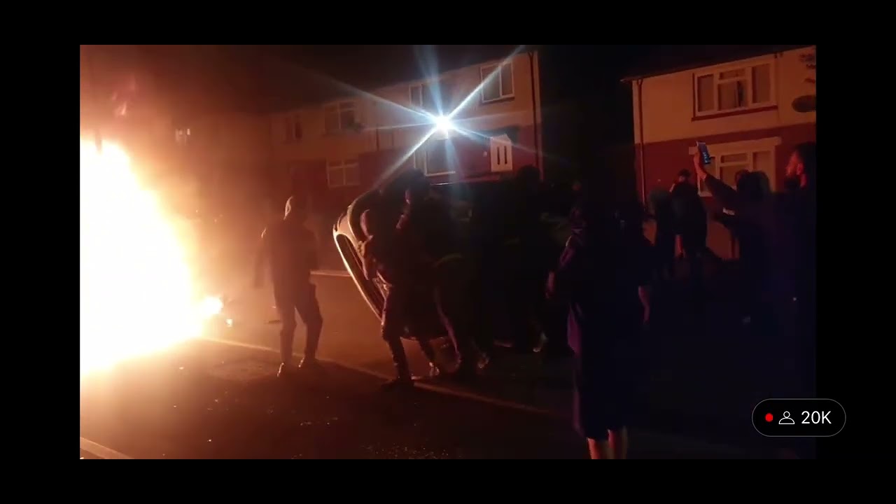 Cars Toppled & Set On Fire in Ely Riots 🚗🔥 - YouTube