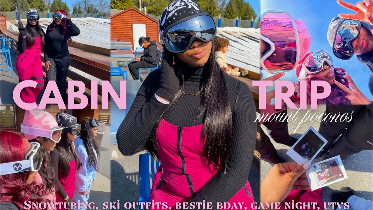 GIRLS CABIN TRIP TO PA🏂| bestie bday, snow tubing, ski outfits, game ...