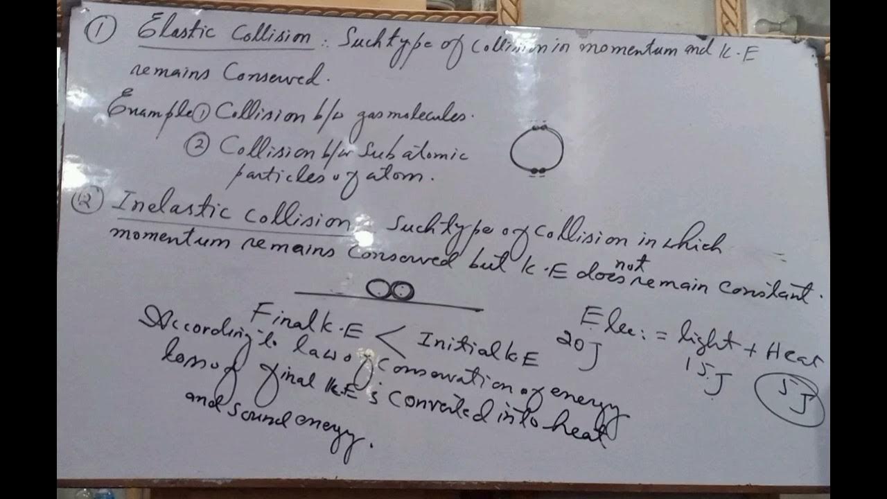 chp3 phy class 11 elastic collision in one dimension - YouTube