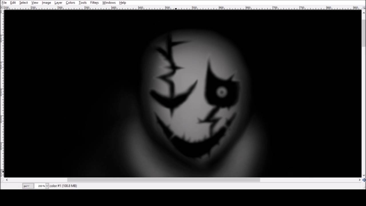 Undertale- W.D.Gaster Speedpaint (Mouse and Gimp) - YouTube