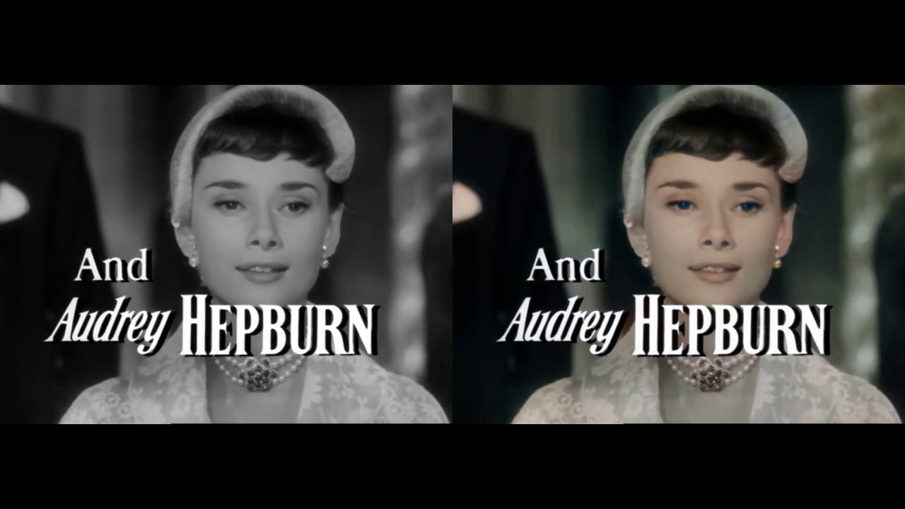 roman holiday trailer colorization comparison - YouTube