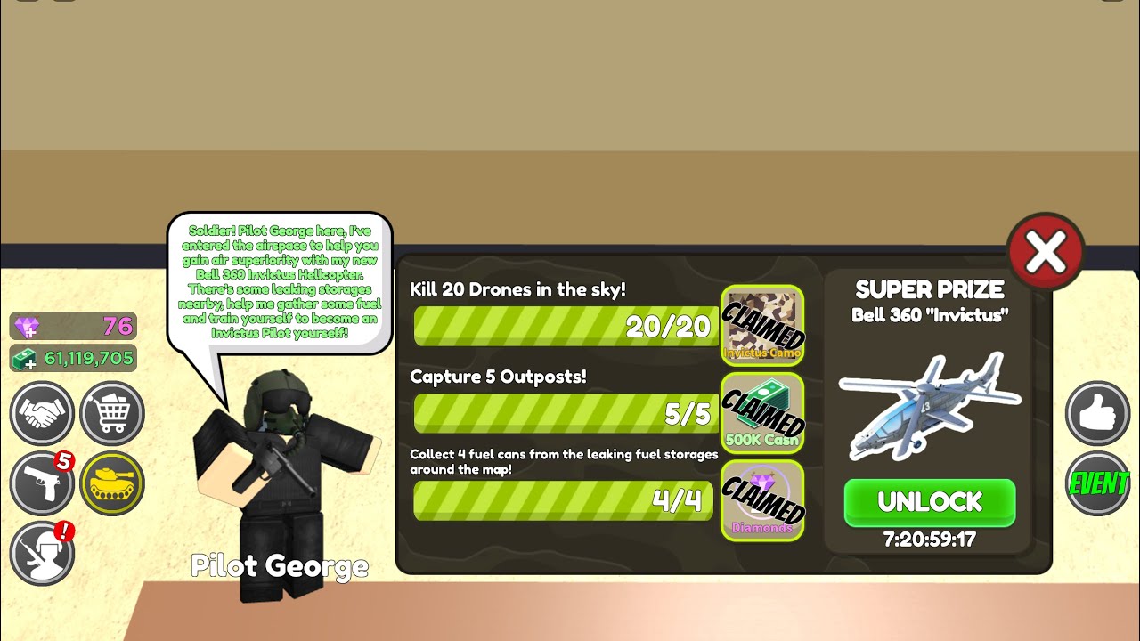 NEW Invictus helicopter event coming tomorrow! Roblox Military Tycoon ...