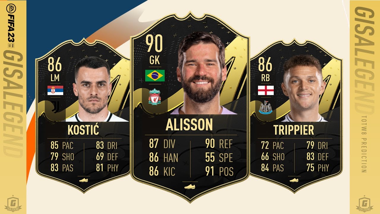 FIFA 23 TOTW 8 Predictions FT IF Alisson, IF Kostic, IF Trippier, IF ...