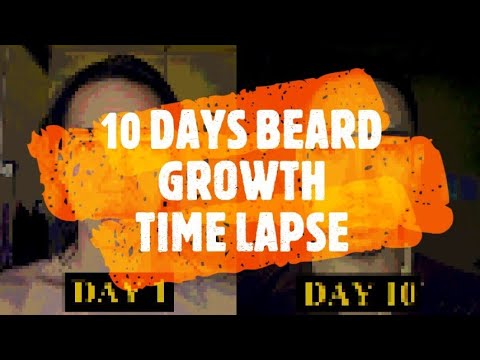 My Beard Growth Time Lapse 10 Days - YouTube