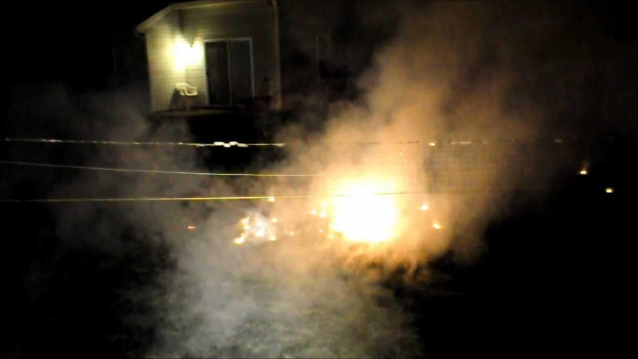 Huge Sparkler Bomb - Sets Yard on Fire - YouTube