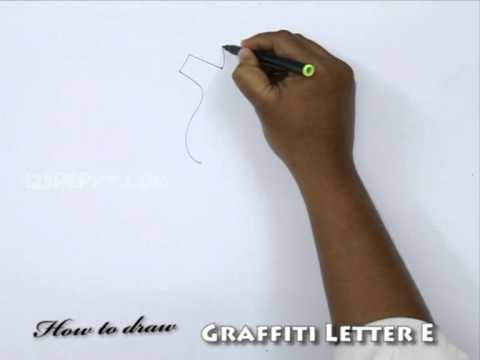 How to Draw Graffiti Letter E - YouTube