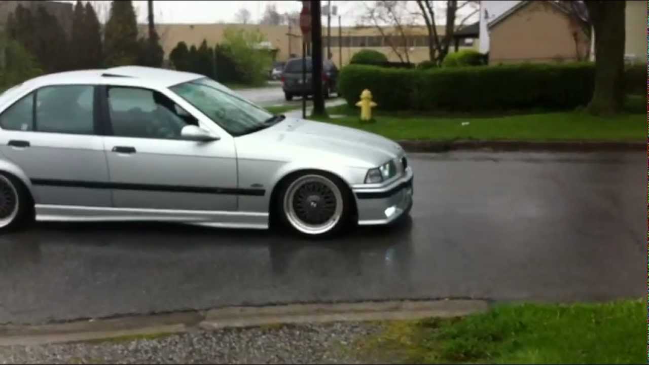 Supercharged E36 M3 custom exhaust - YouTube