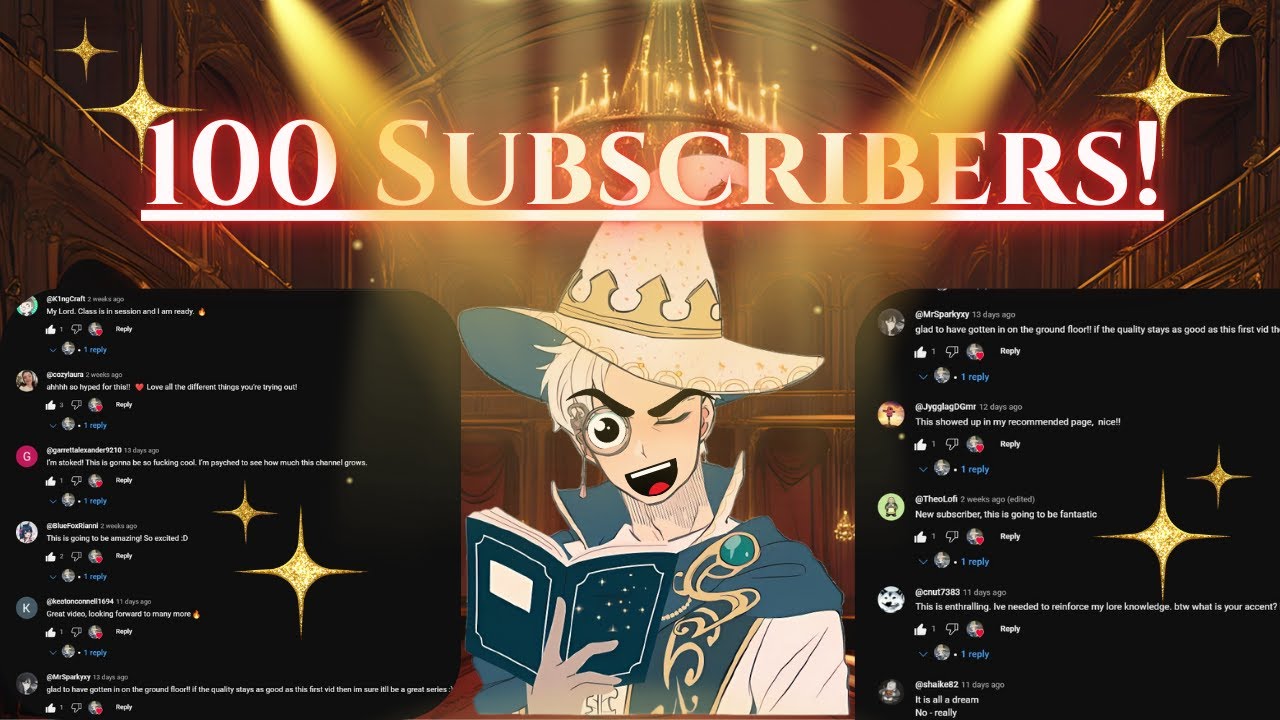 We reached 100 Subscribers, and I am grateful to all of you! - YouTube