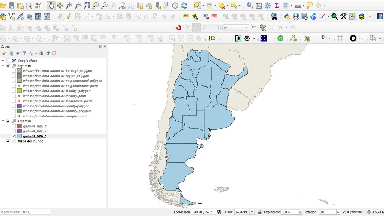 Cómo descargar capas vectoriales (SHP) de tu país de manera sencilla en QGIS 2024 - YouTube