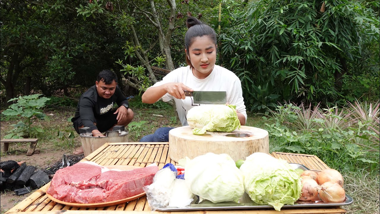 Countryside BBQ Beef style / Countryside food cooking - YouTube