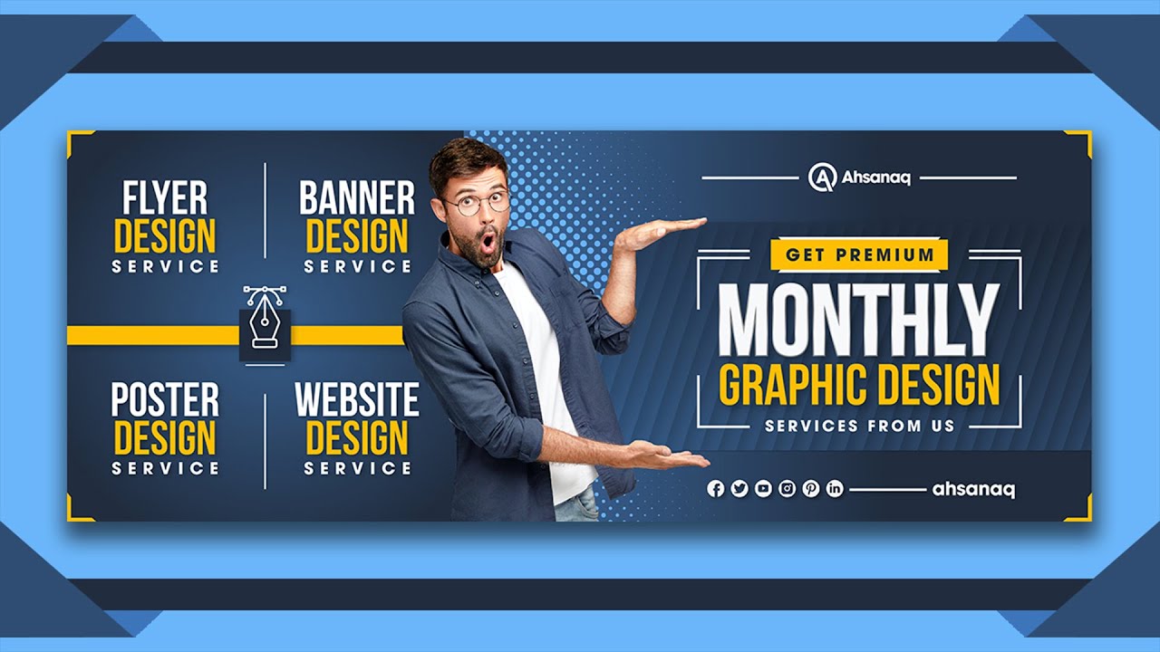 GRAPHIC DESINER Facebook Cover Design Tutorial in Illustrator - YouTube