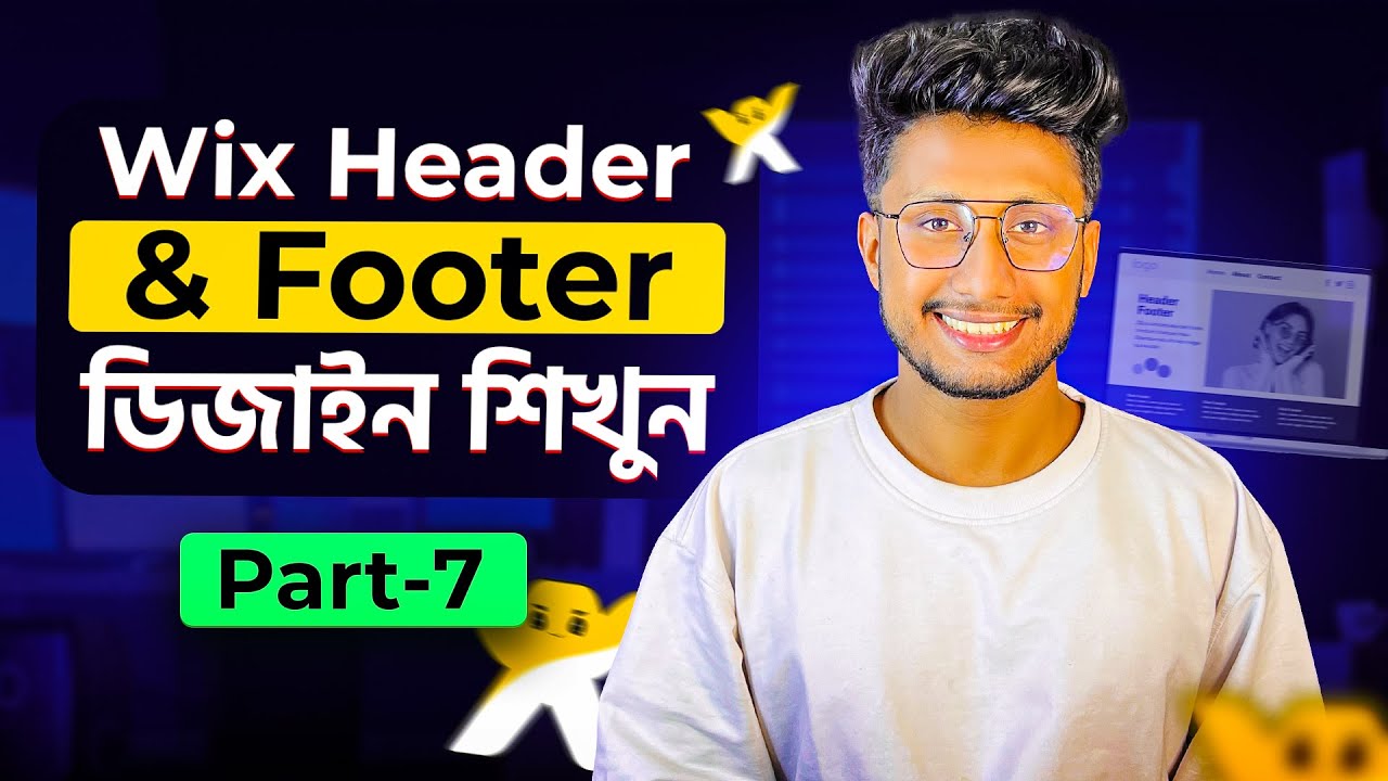 Wix Website Design Bangla How make Wix Header & Footer - #7 - YouTube
