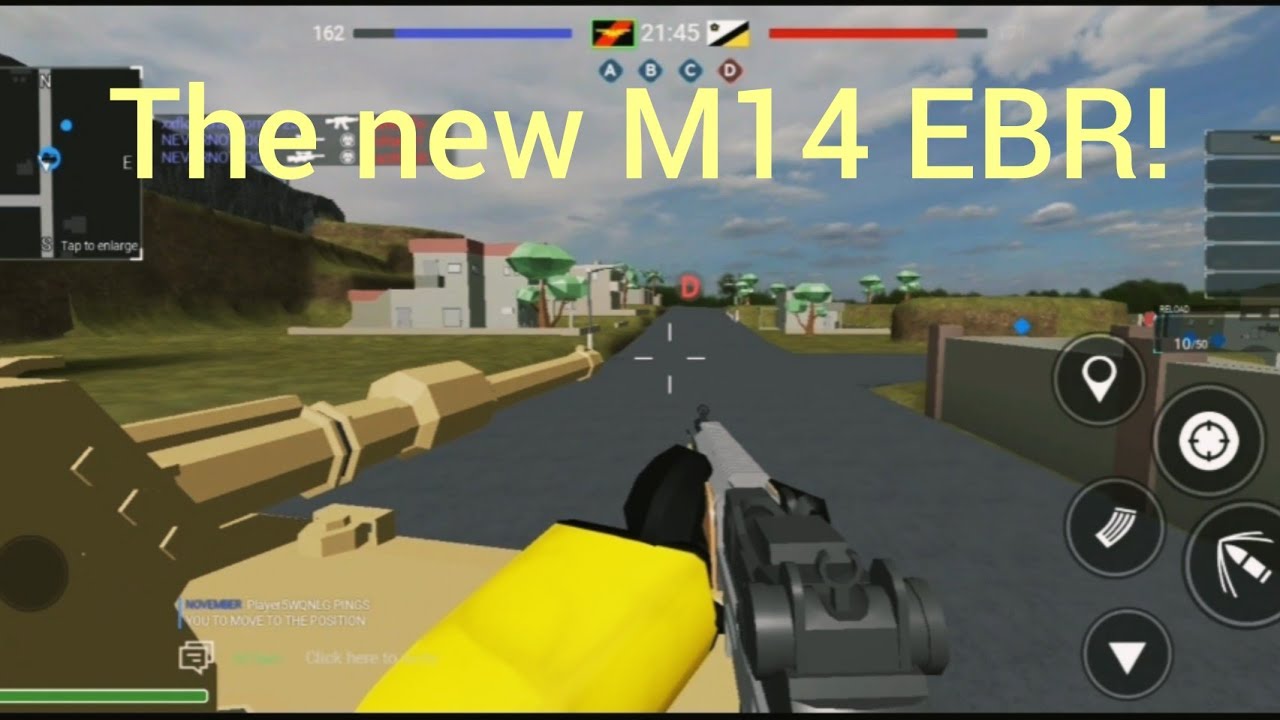 Gameplay with the new M14 EBR | Roblox Polybattle - YouTube