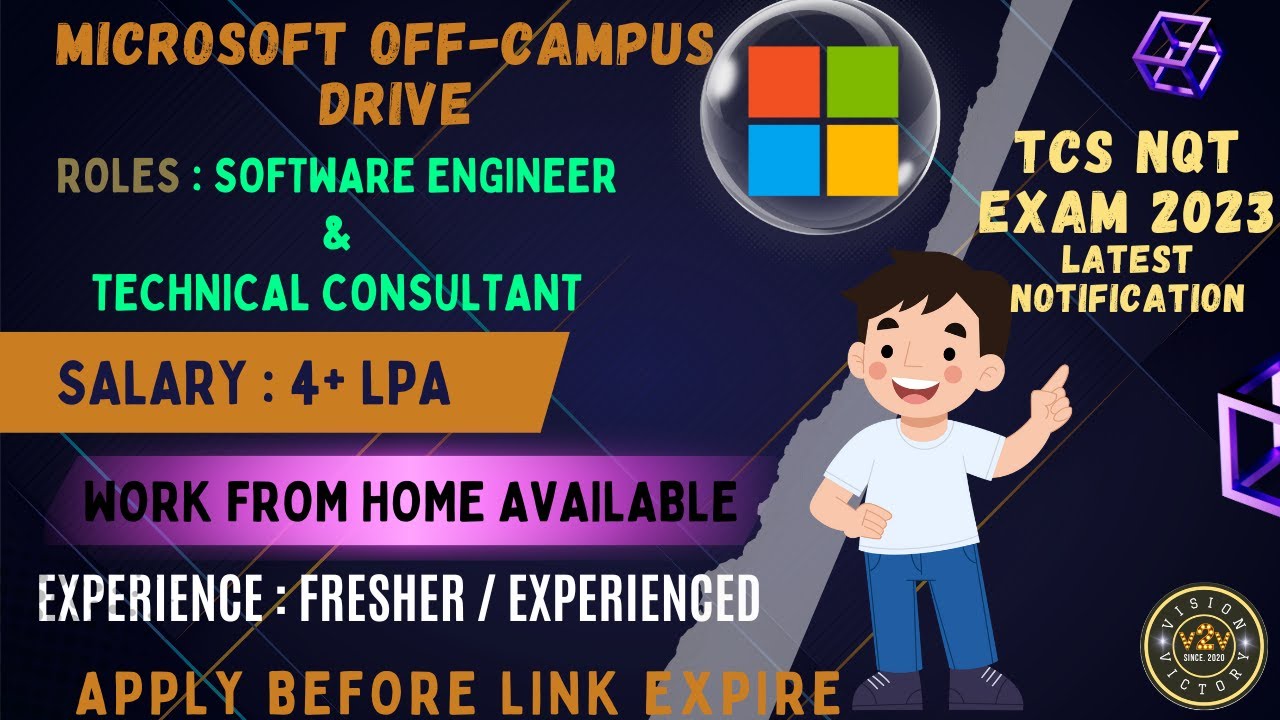 Microsoft off-campus drive | TCS NQT exam 2023 | Latest Notifications ...