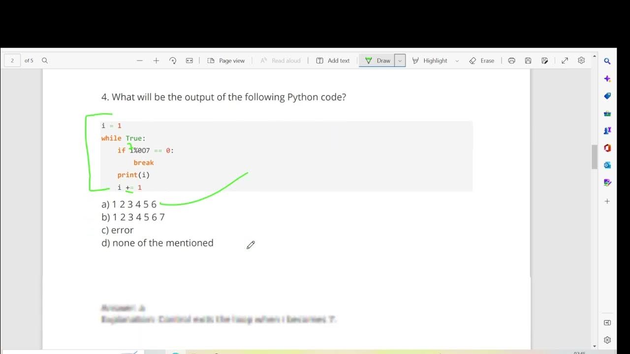 Top 10 Python MCQ on While and For Loops - YouTube