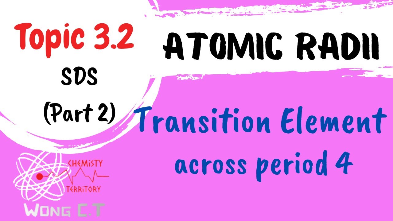 Atomic Radii across Transition Element - SDS SK015 Topic 3.2 [Part 2 ...
