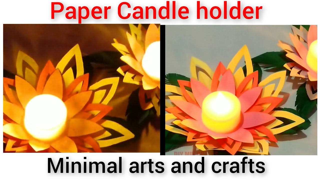 Paper Candle Holder|Tea light candle|Carft for decoration with Paper ...